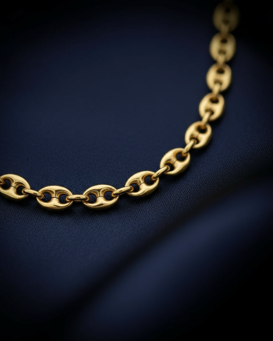 14K Yellow Solid Gold Mariner Chain, Lifetime Guarantee– Johnny saint