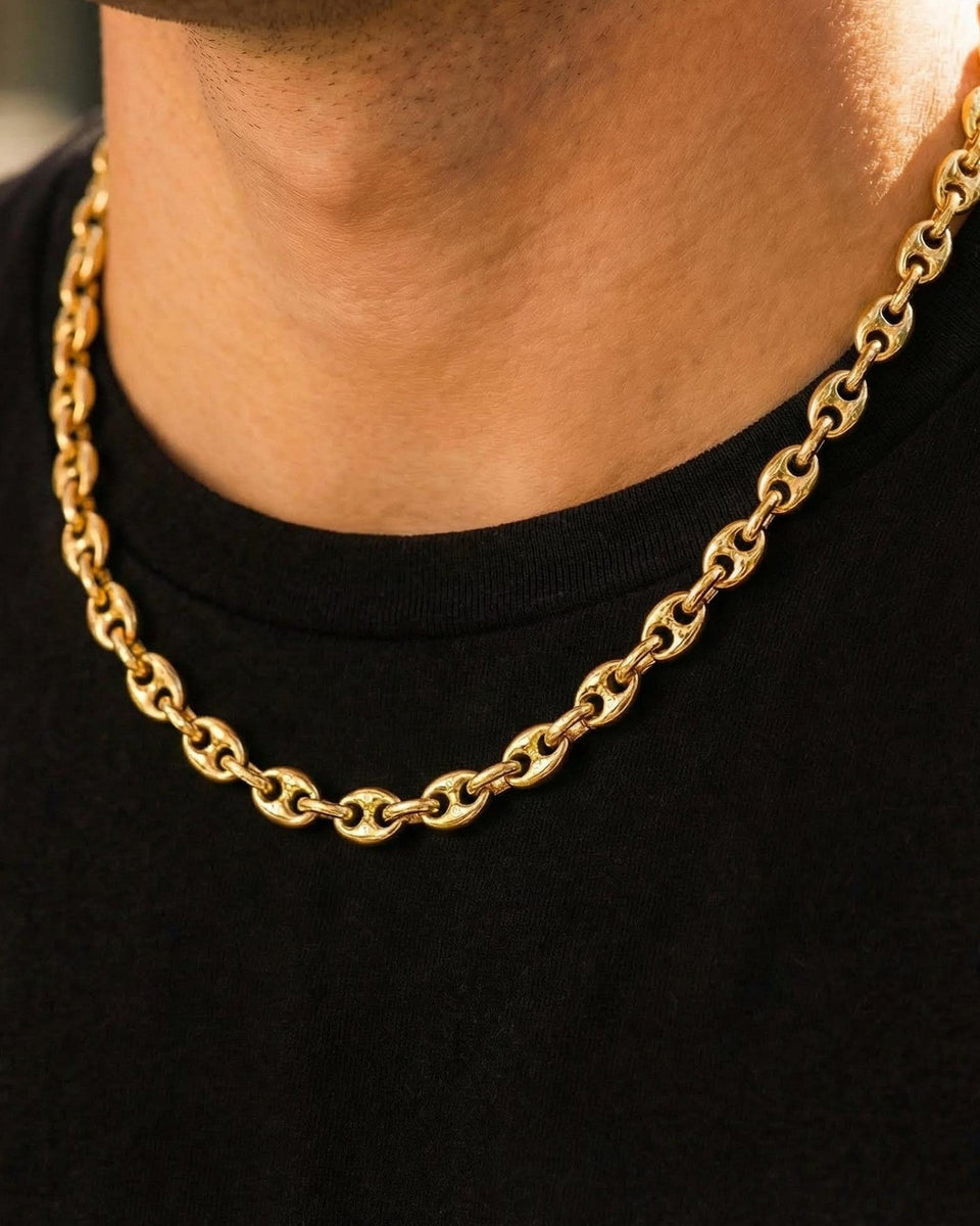 14K Yellow Solid Gold Mariner Chain, Lifetime Guarantee– Johnny saint