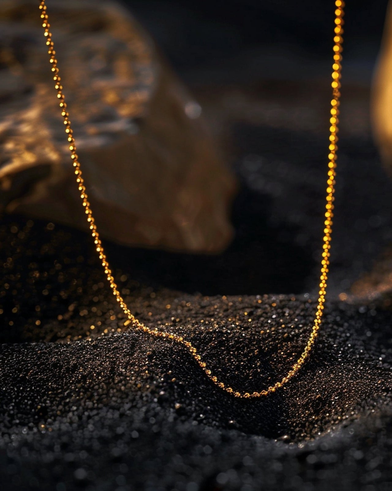 18K Yellow Solid Gold Beads Chain, Lifetime Guarantee– Johnny saint