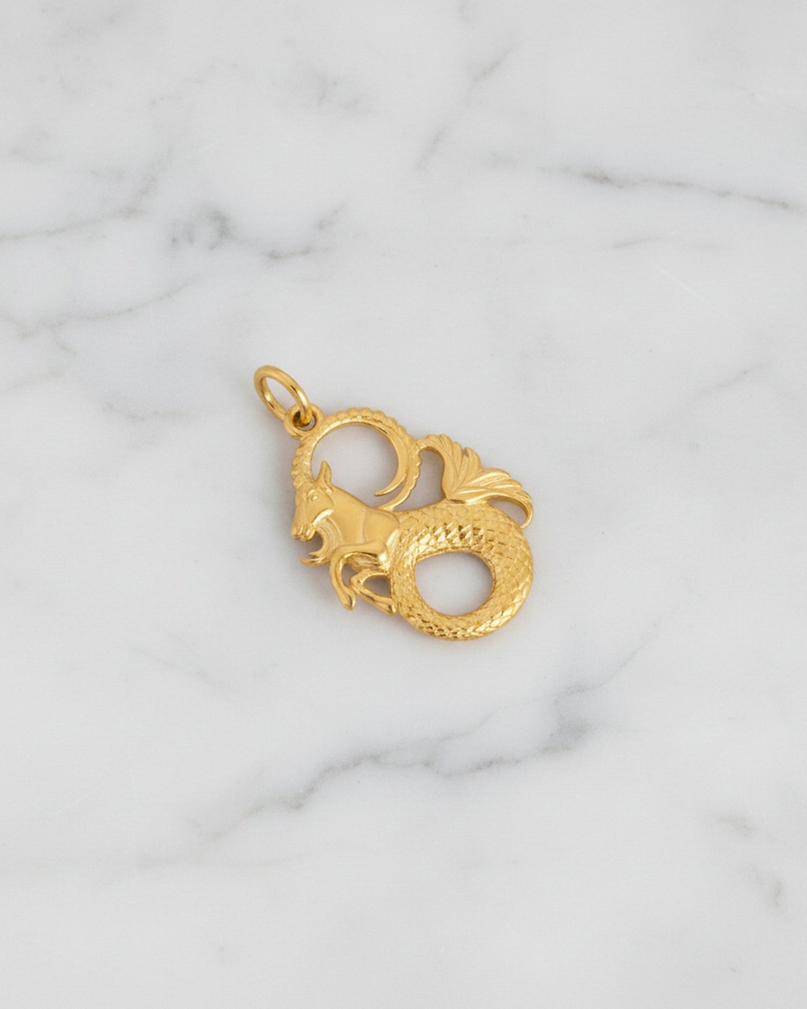 Gold Capricorn Zodiac Pendant Necklace 14K, 18K Solid Gold | Made in ...