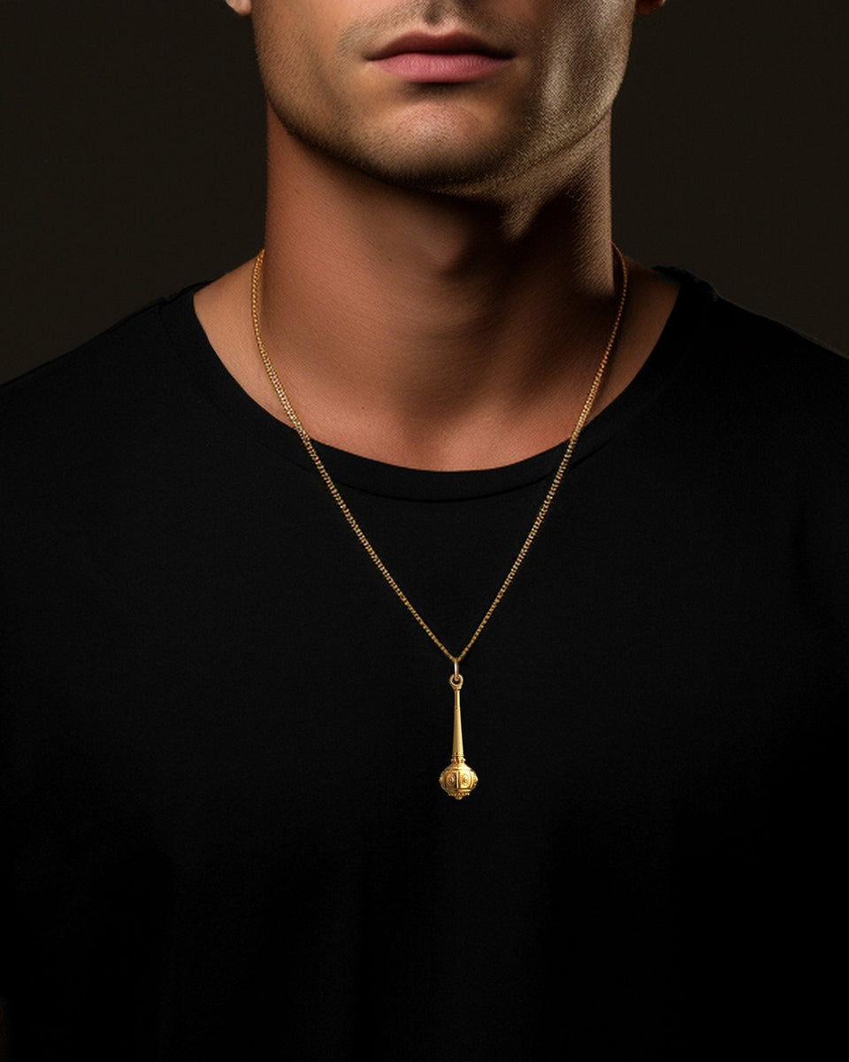 Gold Hanuman Gada Mace Pendants 14K, 18K Solid Gold– Johnny saint