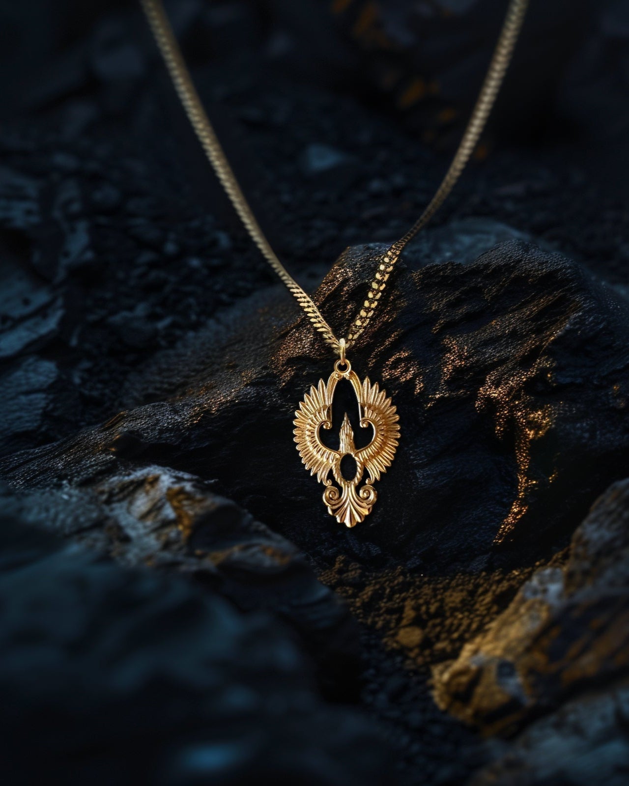 Gold Phoenix Pendant 14K, 18K Solid Gold | Made in USA– Johnny saint