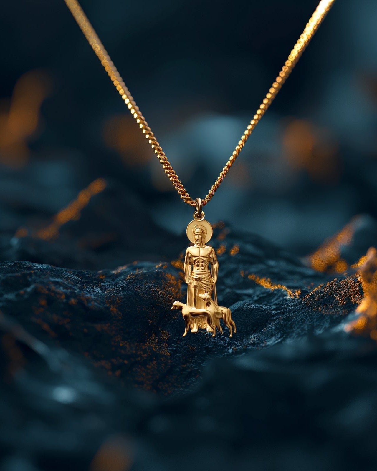 14K, 18K Gold St Lazarus Pendants & Necklaces, Made in USA– Johnny saint