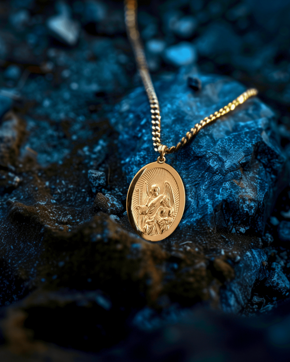 14K, 18K Gold St Raphael Pendants & Necklaces, Made in USA– Johnny saint