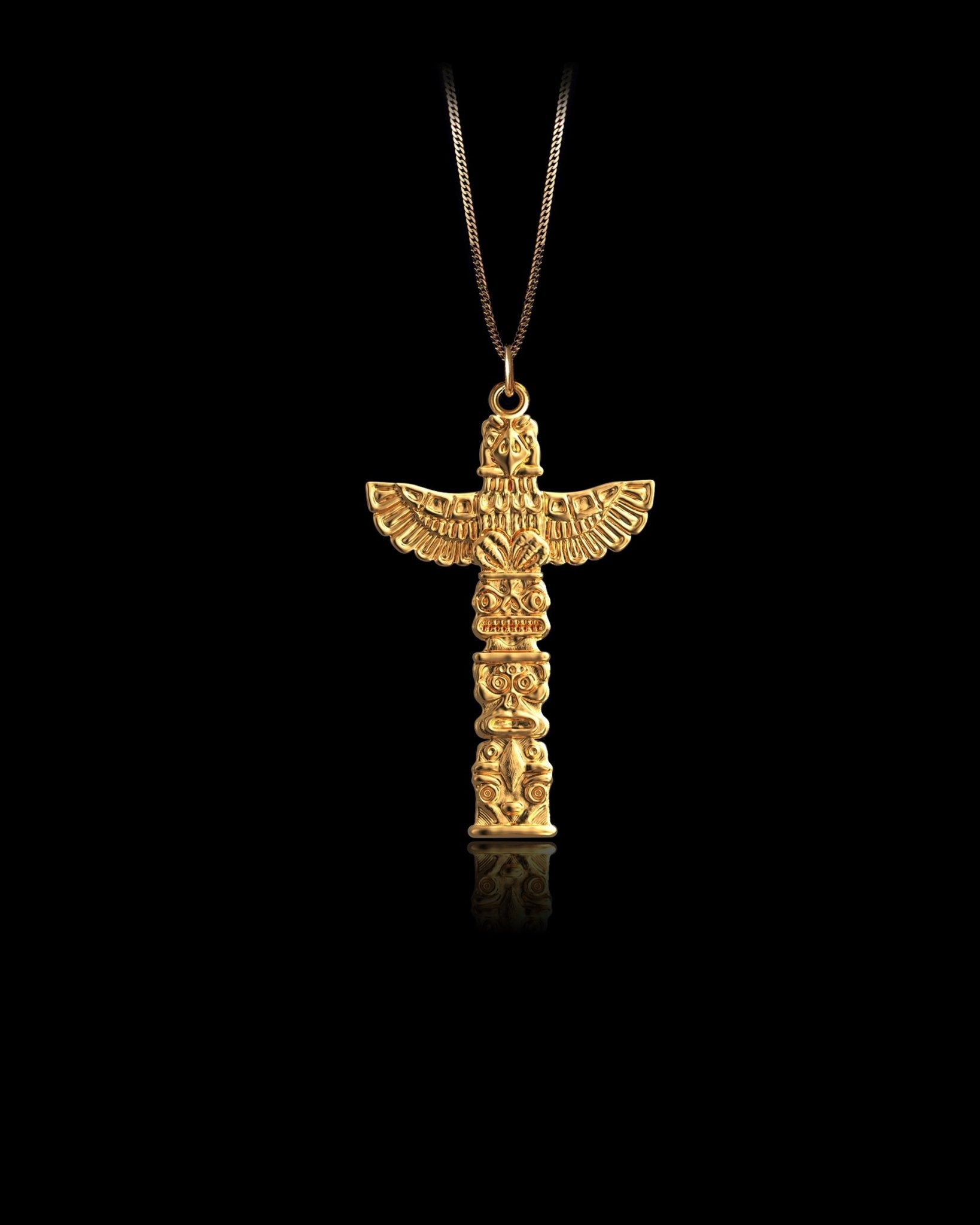 Gold Totem Pendants 14K, 18K Solid Gold, Made in USA– Johnny saint