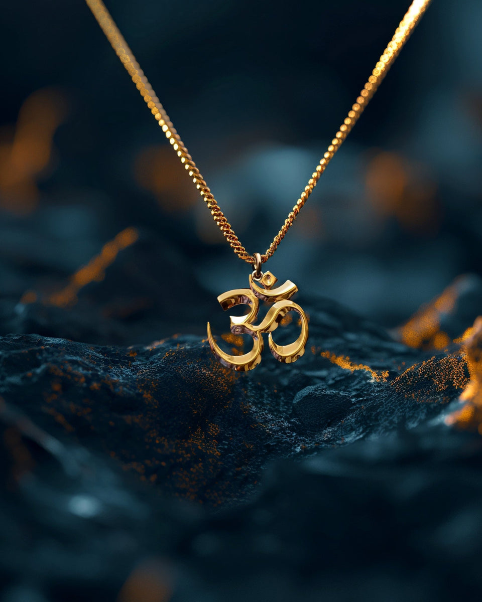 Gold Om Symbol Pendants 14K, 18K Solid Gold | Made in USA– Johnny saint