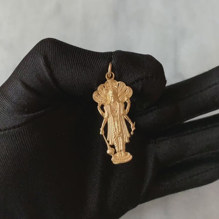 14k Solid Gold Vishnu Pendant Fine Jewelry Made in USA Johnny saint